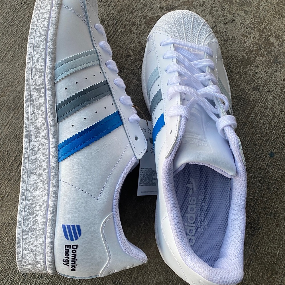 Mens Adidas Superstar Classic White Blue Old Dominion… - Gem